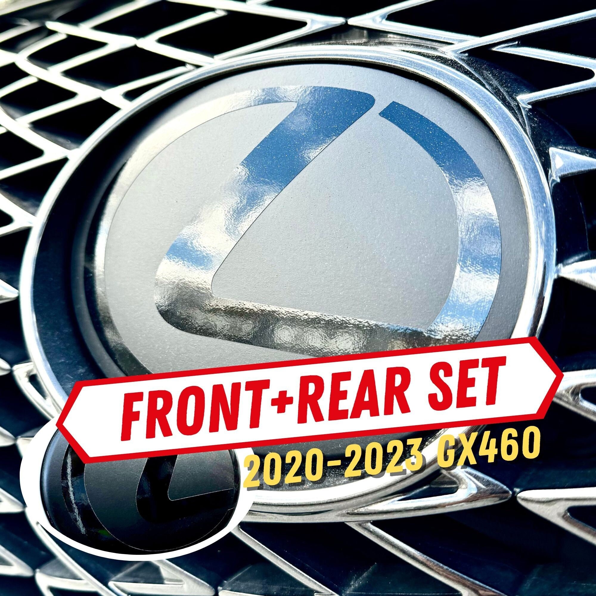 2020-2023 GX460 Stealth Lexus Emblem Vinyl Decal Overlay Set Front ...