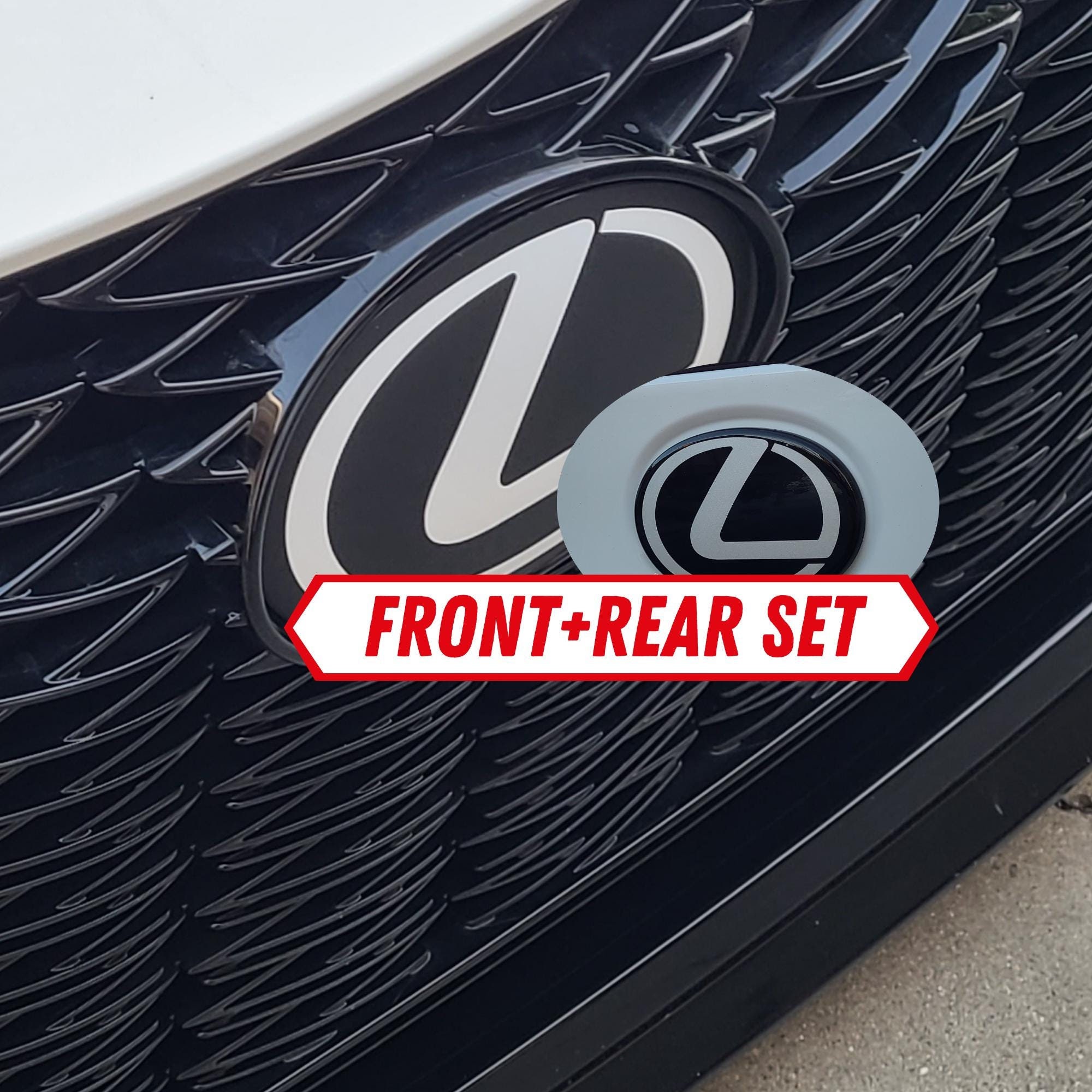 Lexus Emblem Vinyl Overlay Decal Set Front + Rear Combo | 2021+ IS and ...