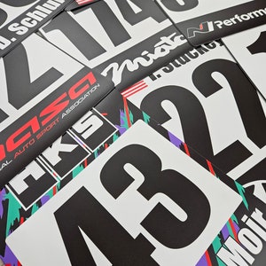 Track Racing Numbers Set Custom Name, Flag, Team Vinyl Sticker or ...
