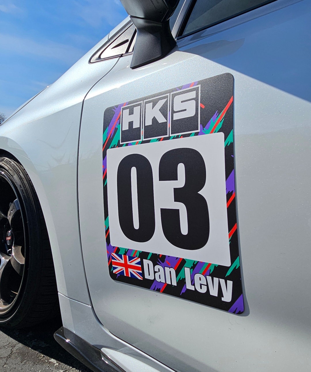 Vintage HKS Power Inspired Track Racing Numbers Set Custom Name, Flag ...