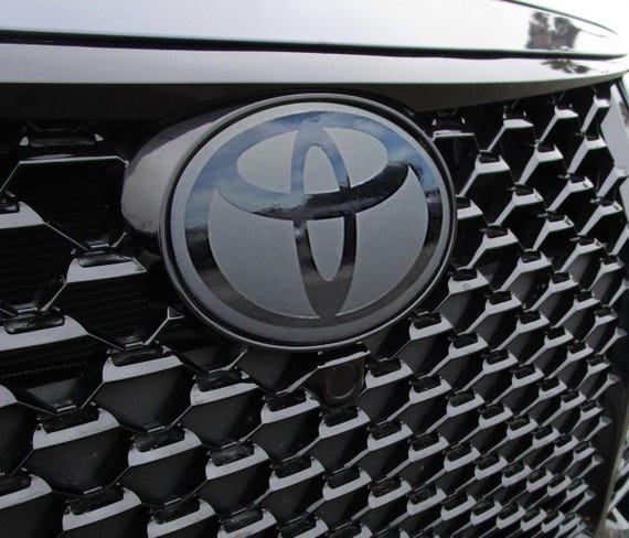1PC Gloss Black Toyota Logo OVERLAY Emblem For Sienna Highlander Land ...
