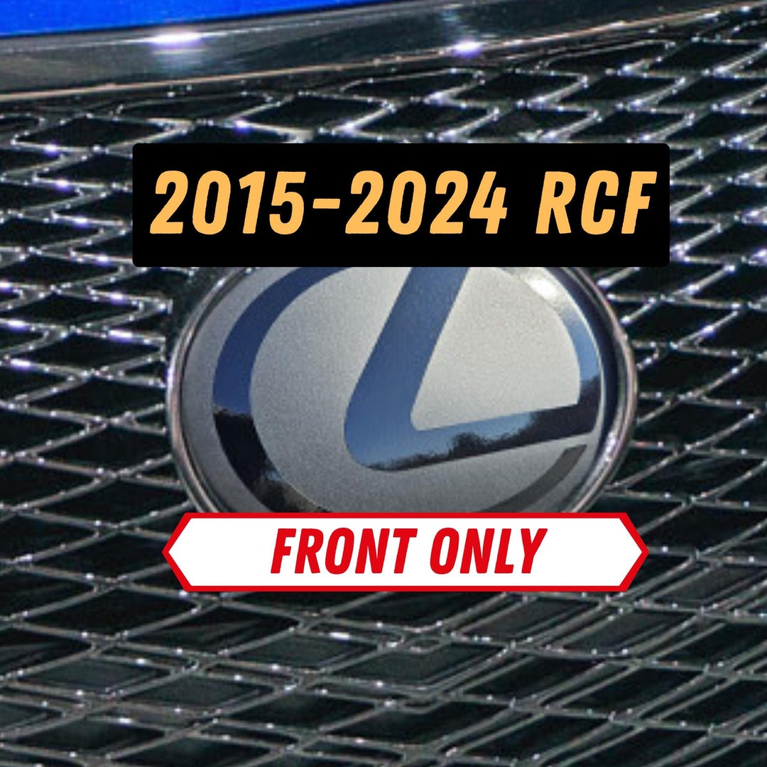 2015-2024 Lexus RCF Stealth Vinyl Decal Front Emblem Overlay Cover Wrap ...