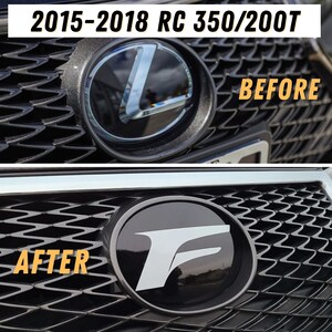 2015-2018 Lexus RC350 Vinyl Decal Emblem Overlay Cover Front Grille F ...