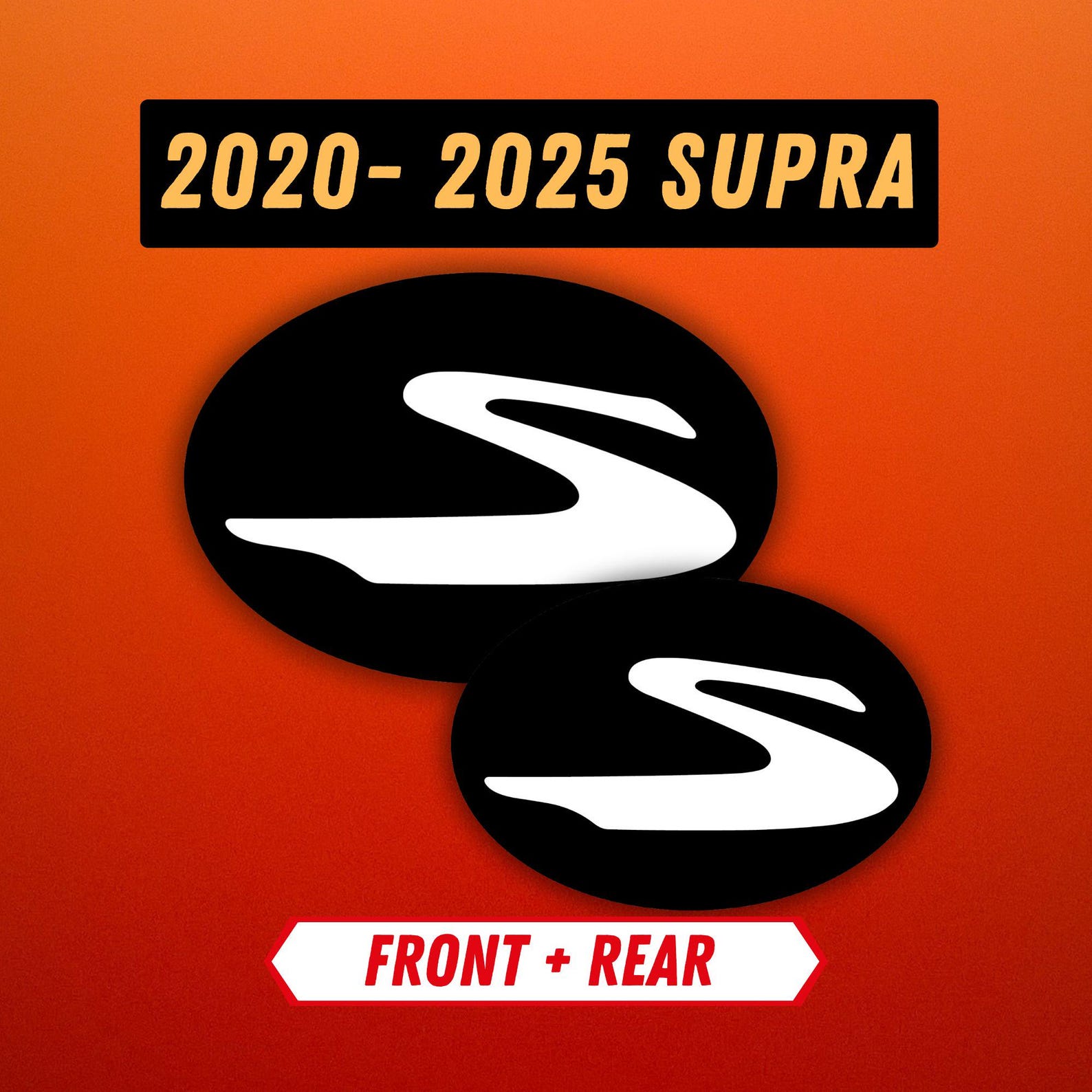 2020 - 2025 Toyota Supra MK5 "s" Logo Vinyl Emblem Overlay Decals Set ...