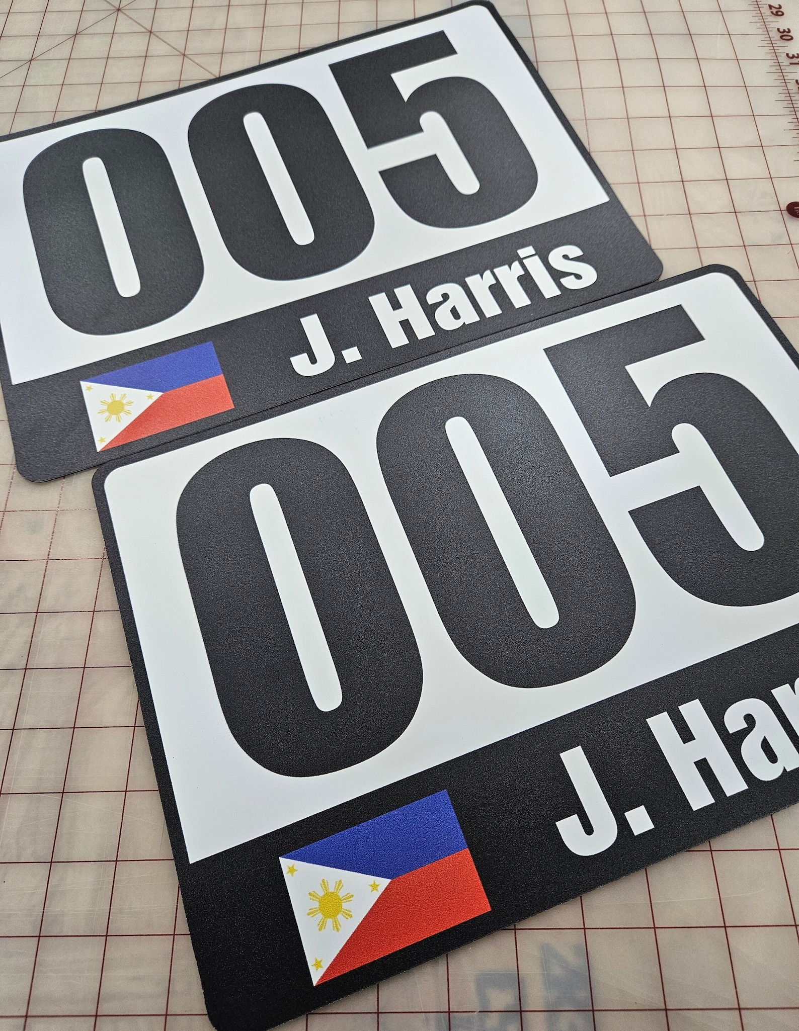 Autocross Numbers Set Track Day Custom Car Race Number, Name, Flag ...