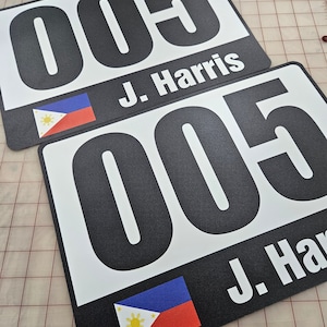 Autocross Numbers Set Track Day Custom Car Race Number, Name, Flag ...