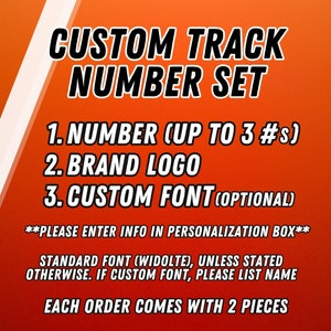 Track Racing Numbers Set Custom Logo or Team | Vinyl Sticker or ...