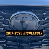 2017 - 2025 Toyota Highlander Front Stealth Emblem Vinyl Overlay Decal ...
