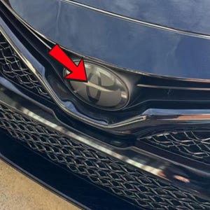2018-2024 Toyota Camry Front Stealth Emblem Vinyl Overlay Decal Sticker ...