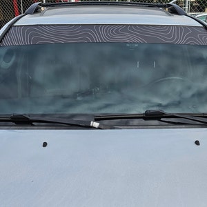Topographic Window Shield Sun Strip Banner Printed Vinyl Sticker Cover ...