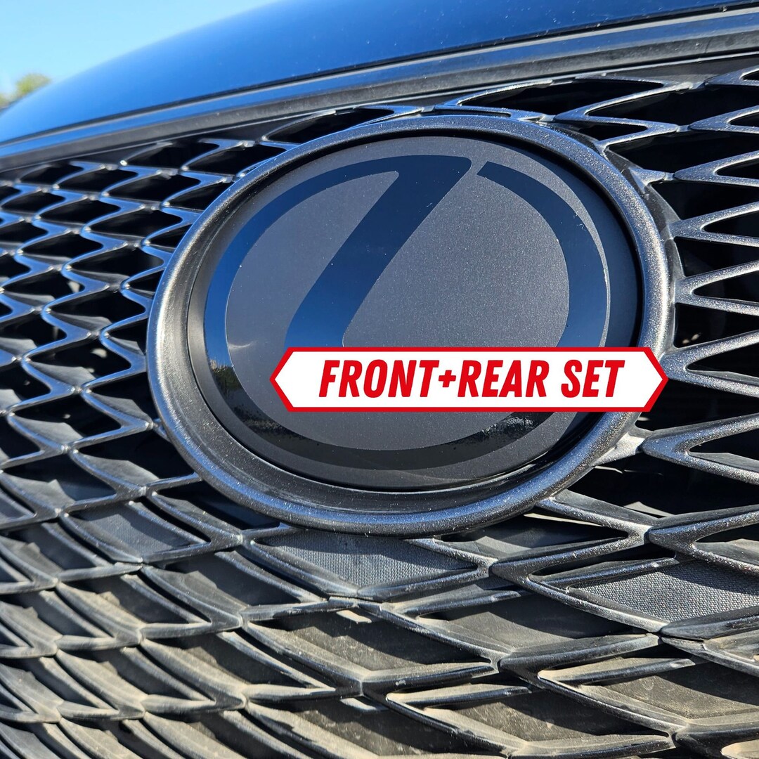 Stealth Lexus Emblem Vinyl Decal Overlay Set Front & Rear Combo 2021 ...