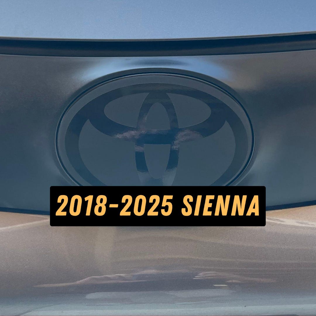2018-2025 Toyota Sienna Front Stealth Emblem Vinyl Overlay Decal ...