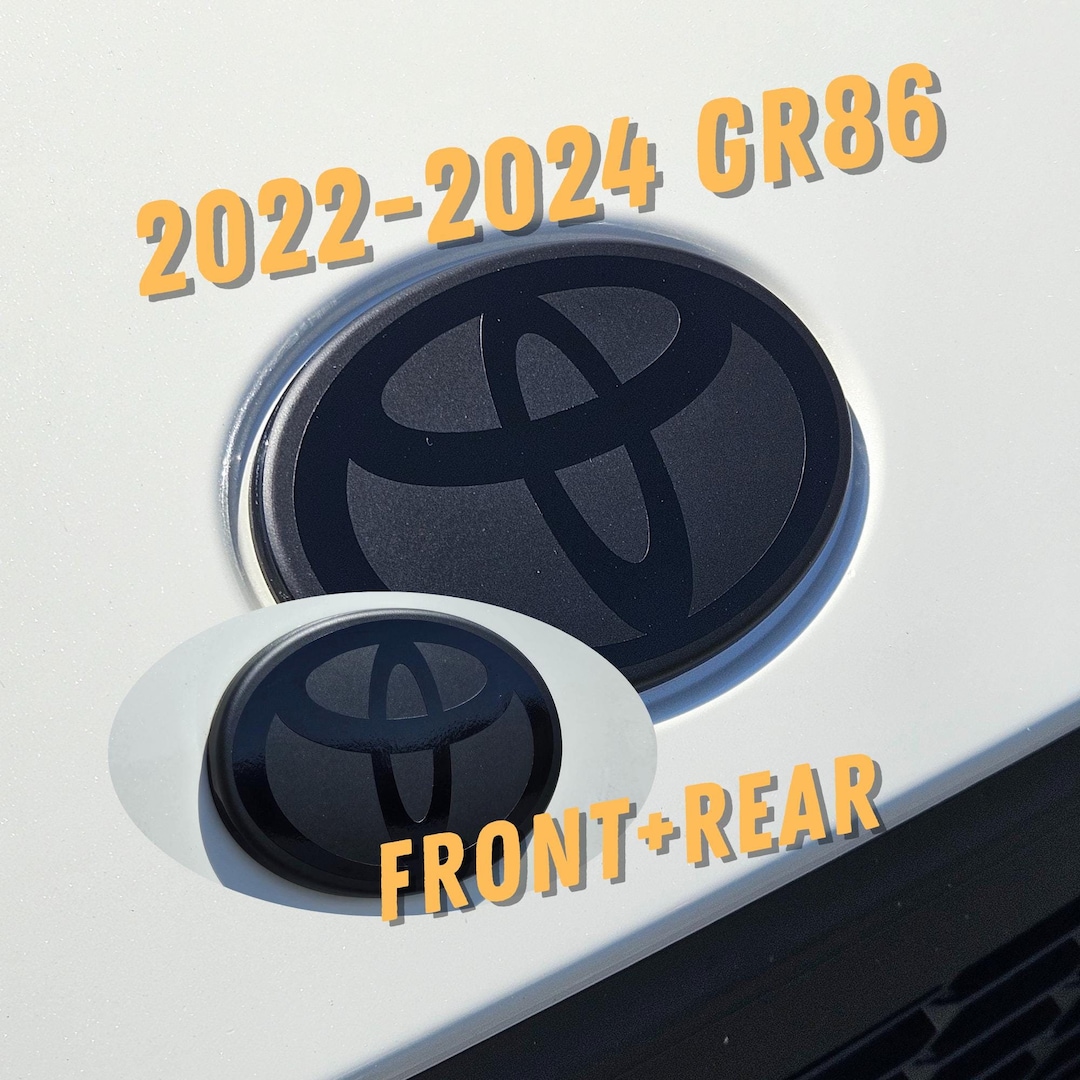2022-2024 Toyota GR86 Couple Stealth Emblem Vinyl Overlay Decals Set ...