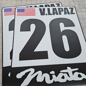 Track Racing Numbers Set Custom Name, Flag, Team | Vinyl Sticker or ...