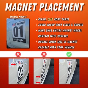 Autocross Numbers Set Track Day Custom Car Race Number, Name, Flag ...