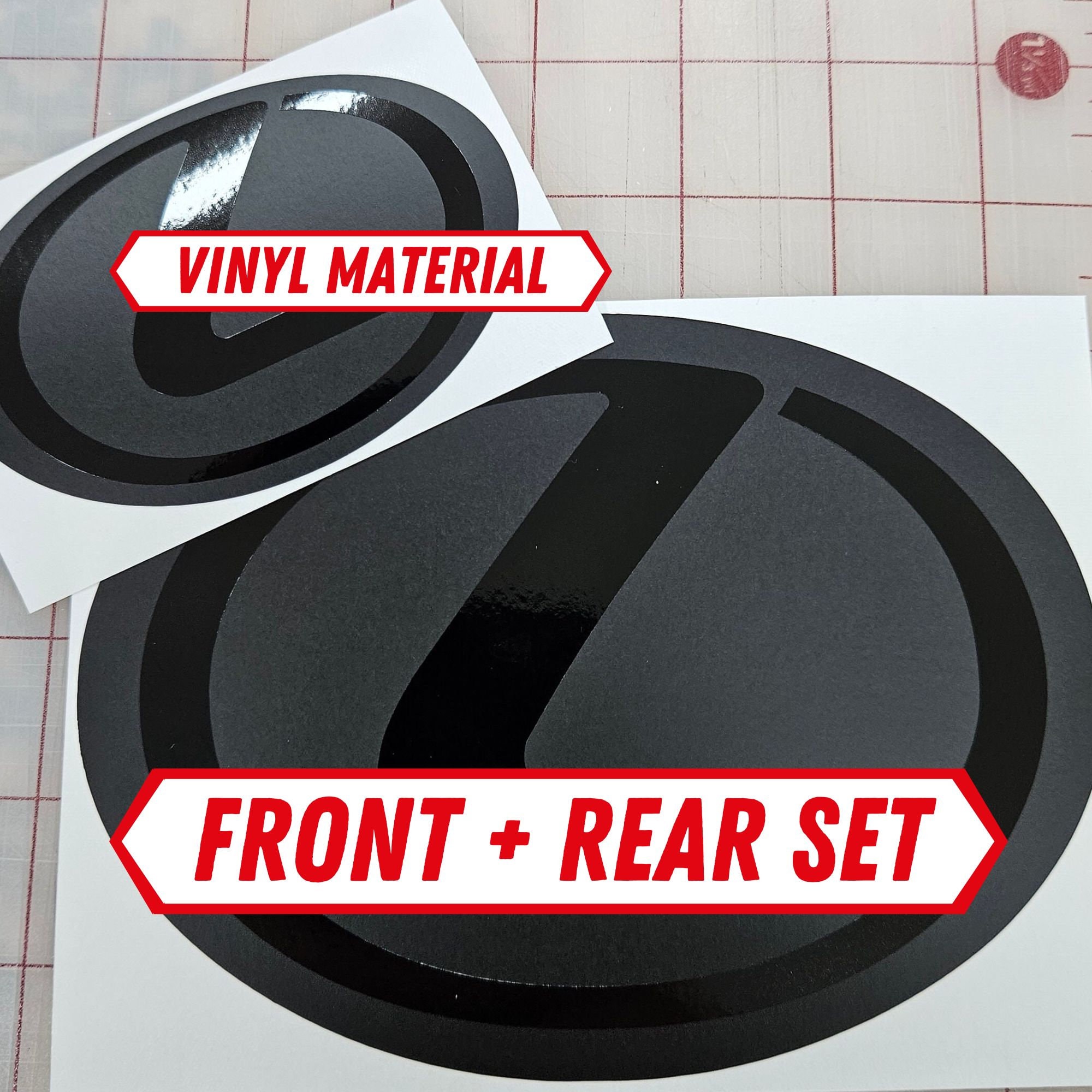 Stealth Lexus Emblem Vinyl Decal Overlay Set Front & Rear Combo | 2021 ...