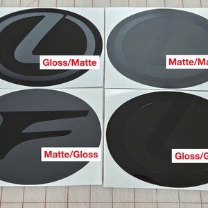 2018-2024 LC500 Stealth Lexus Emblem Vinyl Decal Overlay Set Front ...