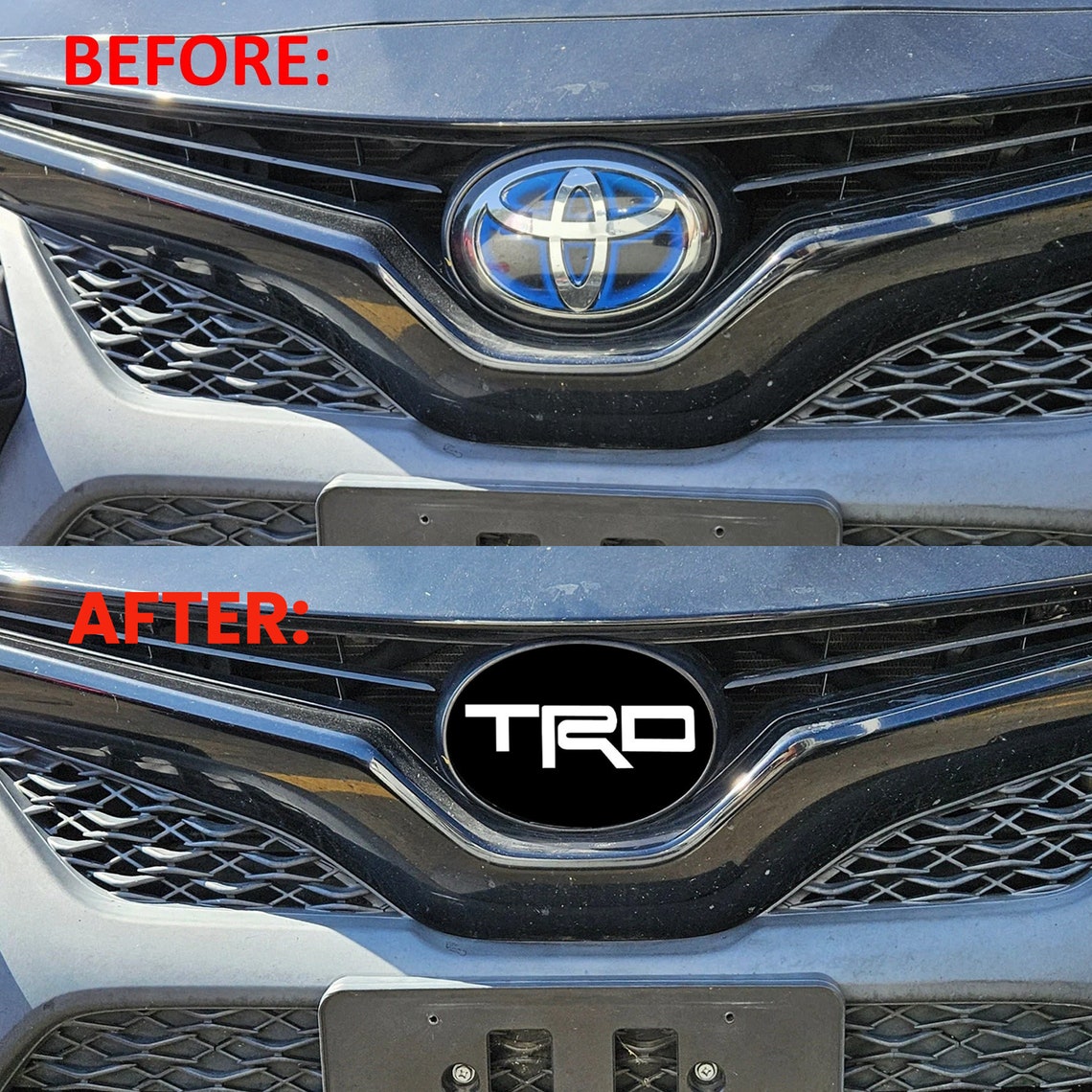 2018 - 2024 Toyota Camry TRD Logo Front Emblem Vinyl Overlay Decal ...