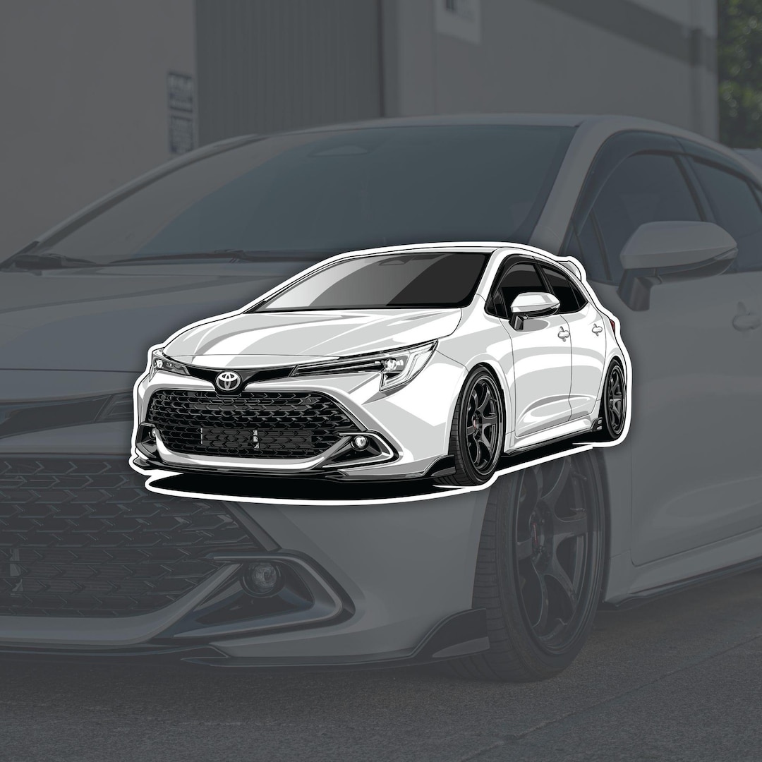 Toyota Corolla Hatchback E210 Vinyl Sticker - Water UV Resistant Car ...