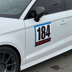 Autocross Numbers Set Track Day Custom Car Race Number, Name, Flag ...