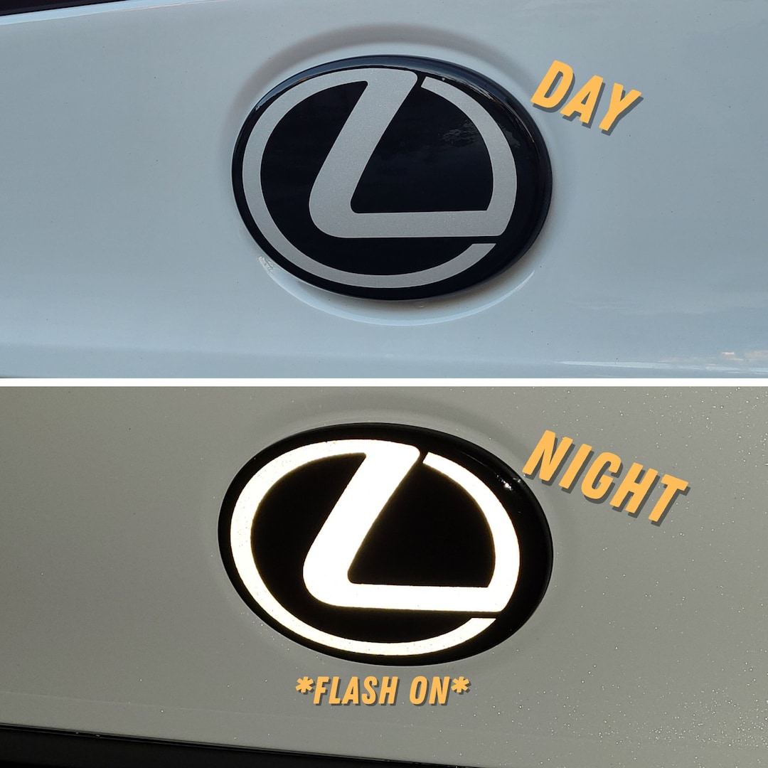 Reflective Lexus Rear Emblem Vinyl Overlay| 2021+ IS350, IS300, IS500 ...