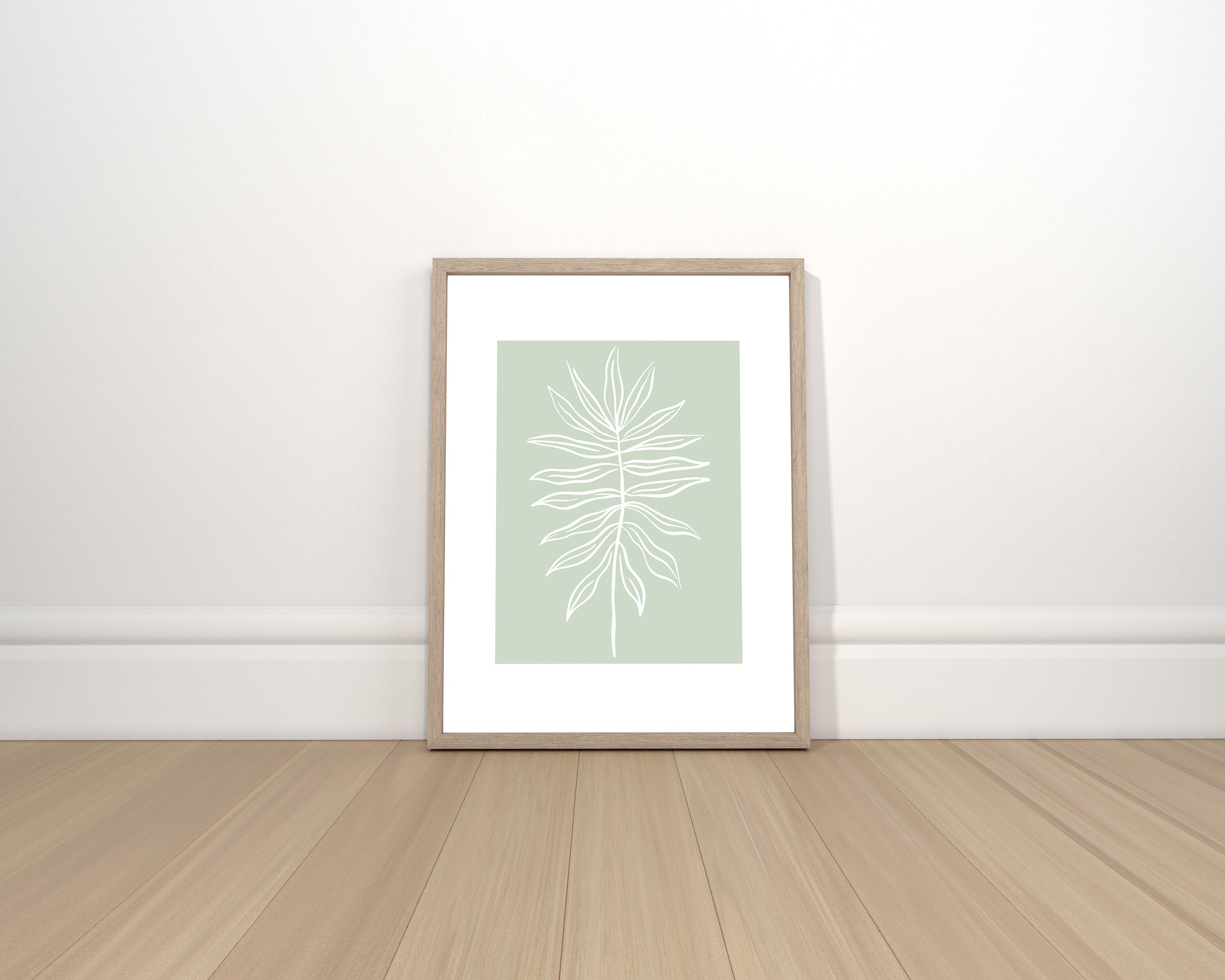Sage Green Prints, Set of 3 Wall Art Prints, Botanical Lounge Decor ...