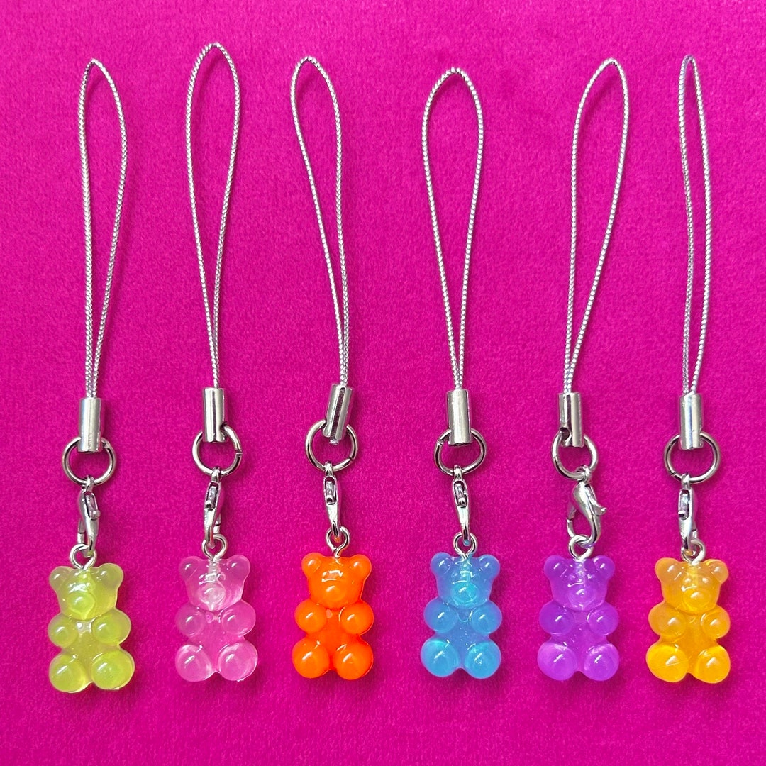 Gummy Bear Phone Charm, Y2K Kawaii Teddy Bear Charm, 90s Phone Case ...