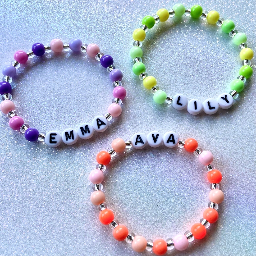Kids Name Bracelet, Personalized Child Jewelry, Letter Bracelets ...