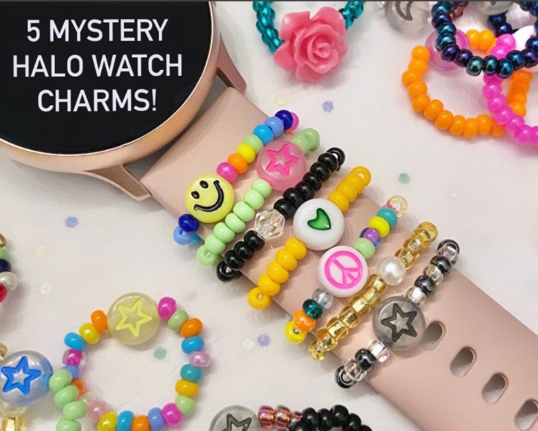 Surprise 5 Mystery Halo Watch Charms Bundle, Apple Watch Charm, Beaded ...