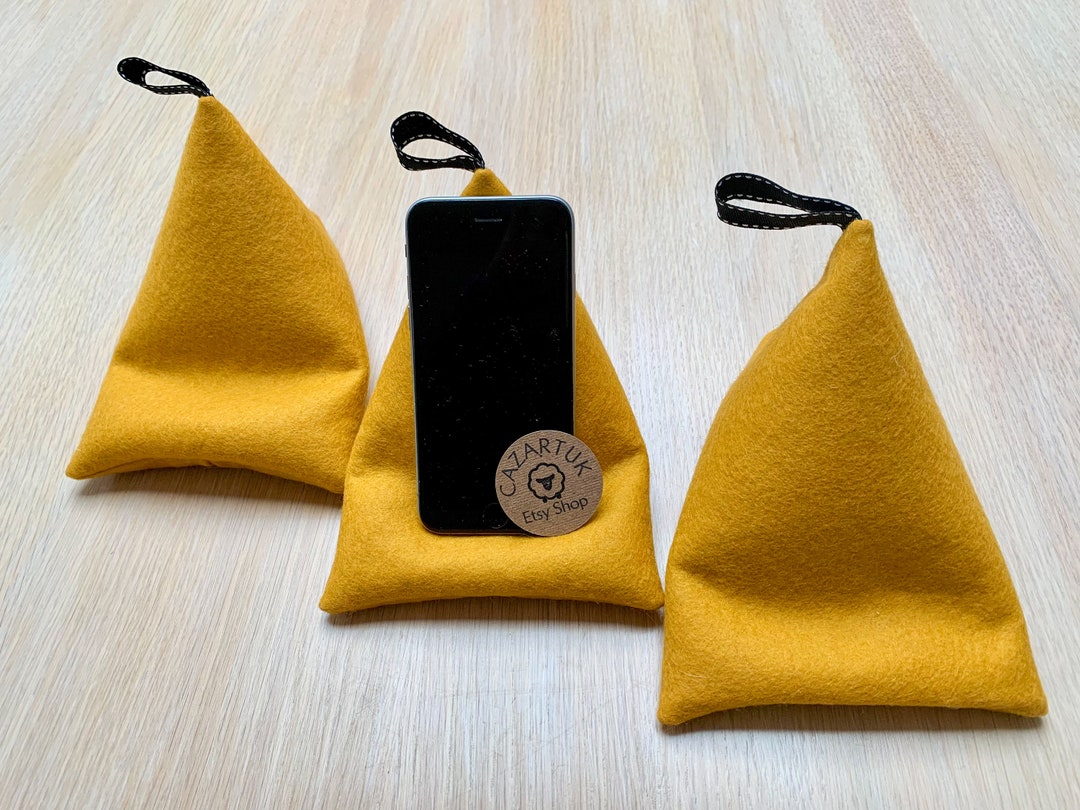 Phone Bean Bag and iPhone Stand. Luxury Phone Cushion in a Beanie ...