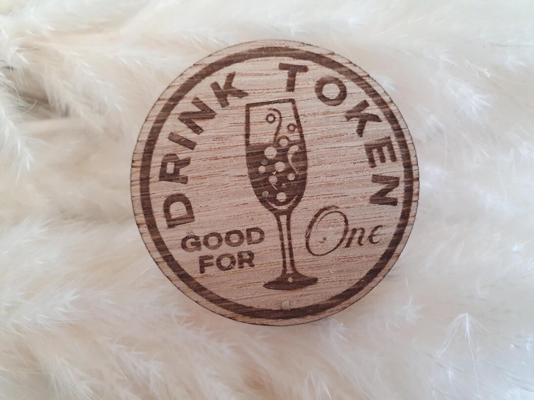 Wooden Drink Tokens: Wedding Party Favours - Etsy