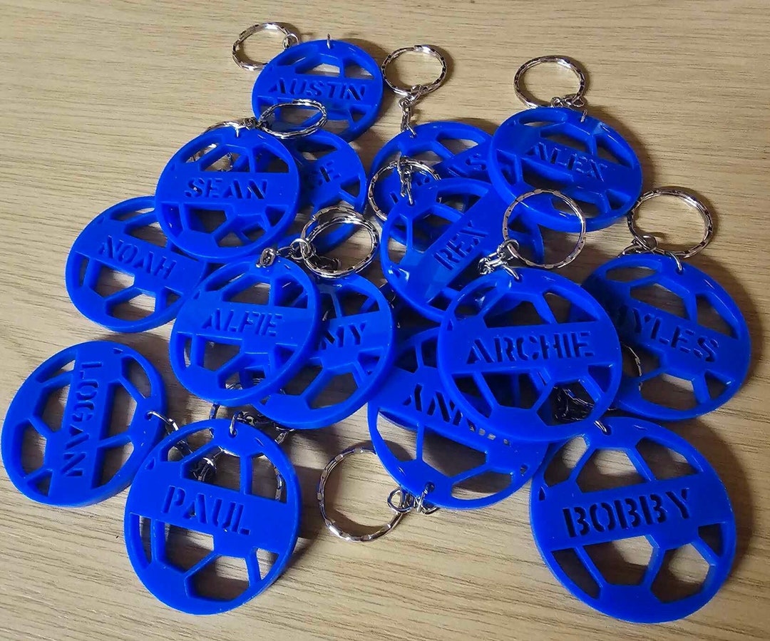 Personalised Football Ball Soccer Keyring Gift Various Colours - Etsy
