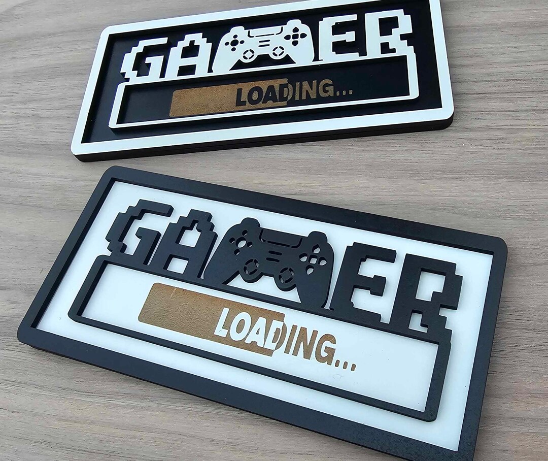 3d Wooden Gamer Bedroom Wall / Door Decor Sign Plaque Gaming - Etsy UK