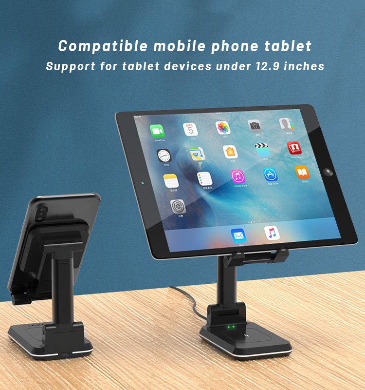 Phone Charging Stand Qi DUAL FOLDABLE Wireless Charger Stand - Etsy