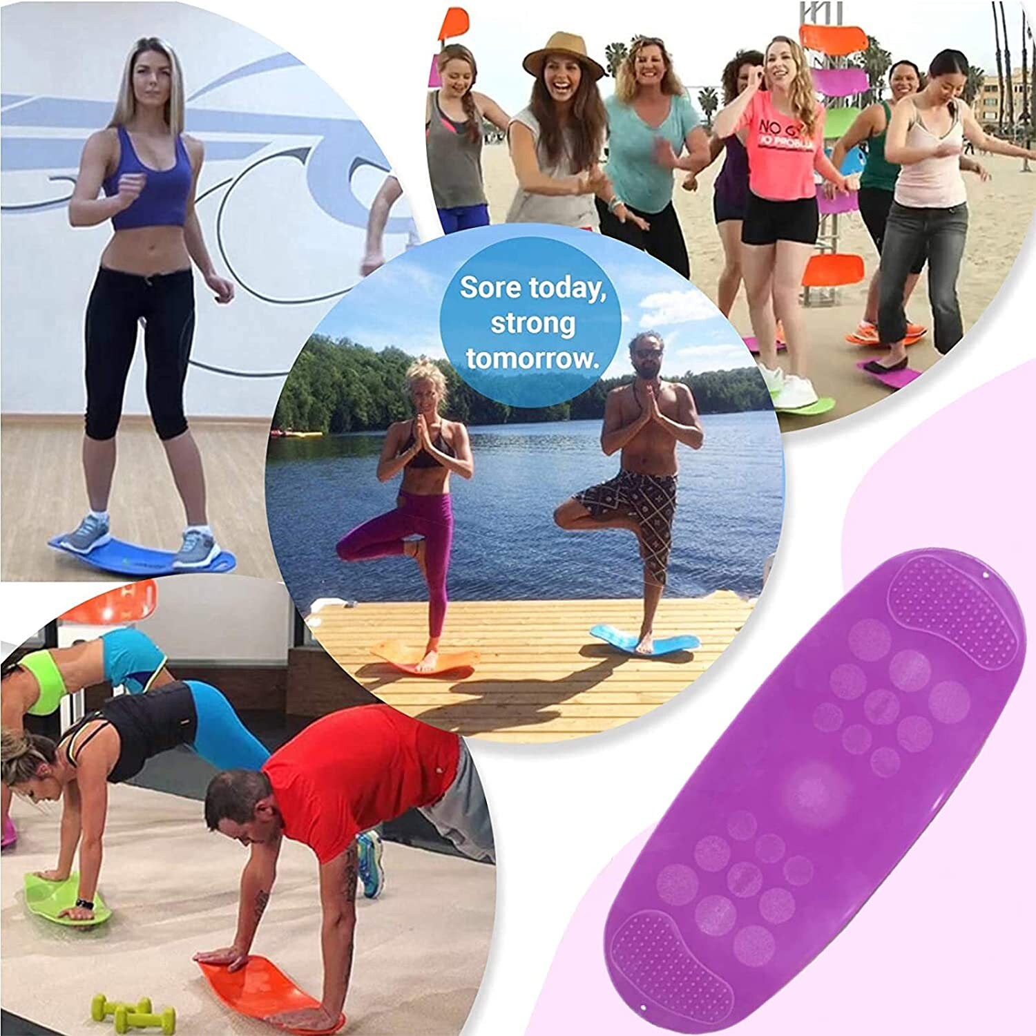 Balance Board Workout Twist Board Balance Fitness Board Yoga Core ...