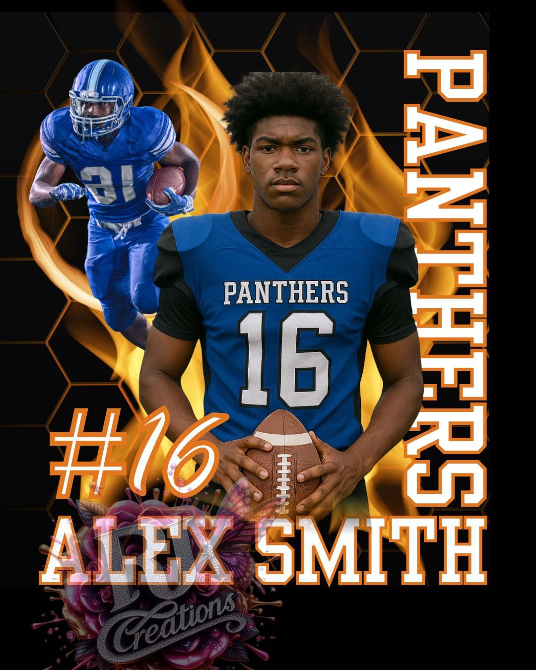 7 Editable Canva PNG Football Player Designs – Customizable Team Spirit ...