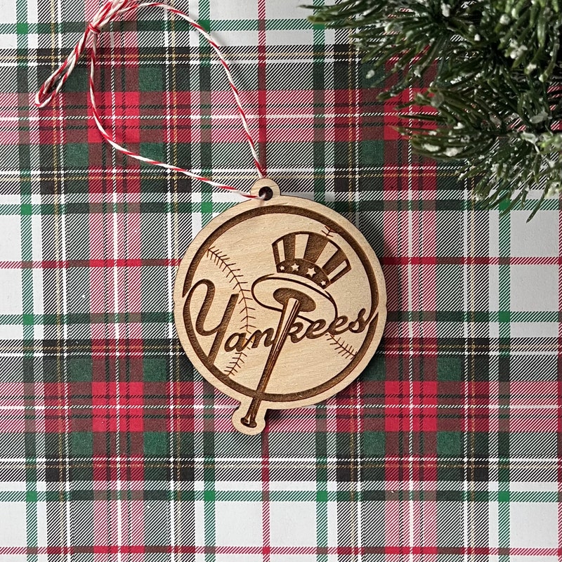 New York Yankees Christmas Ornaments - Etsy