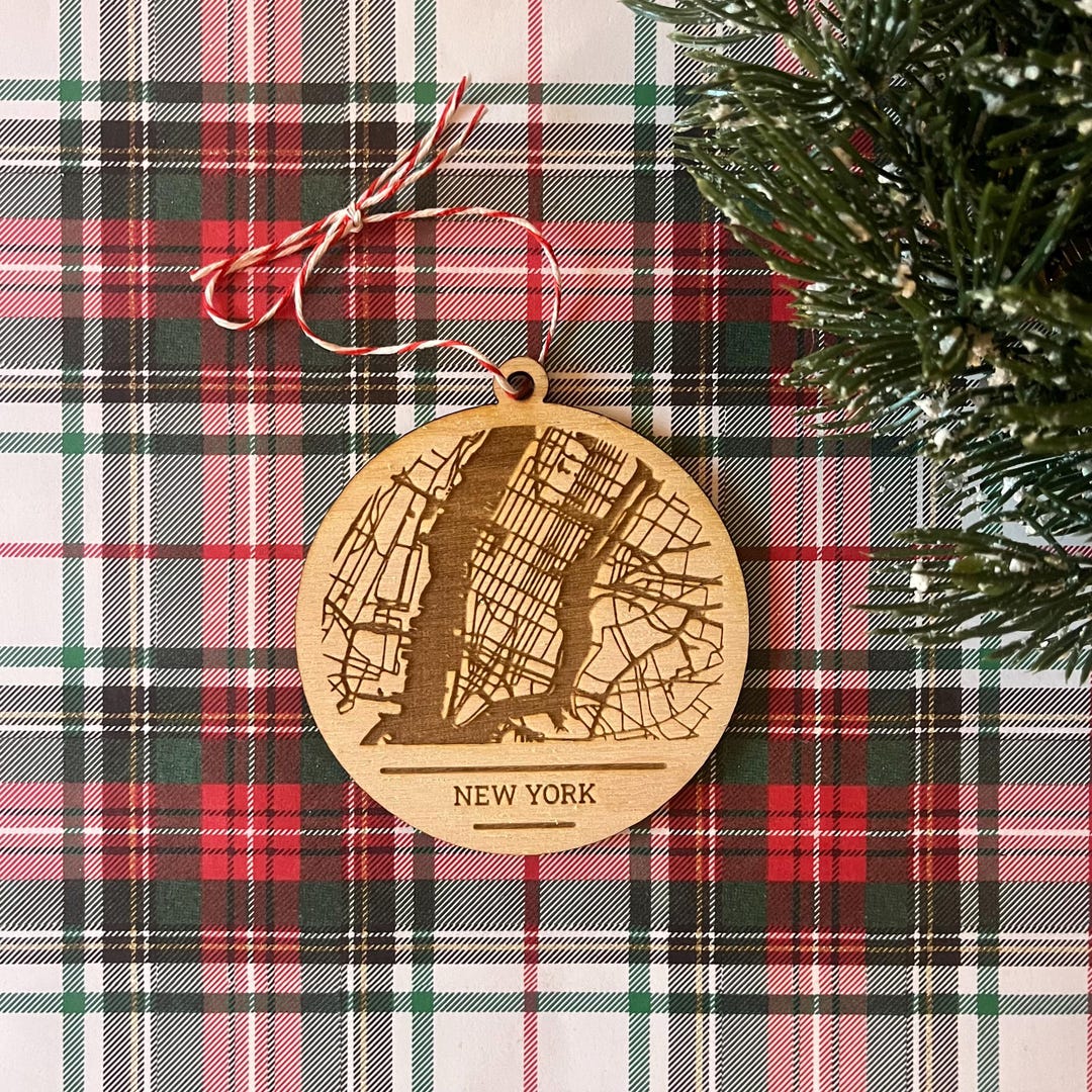 New York City Map Ornament - Etsy