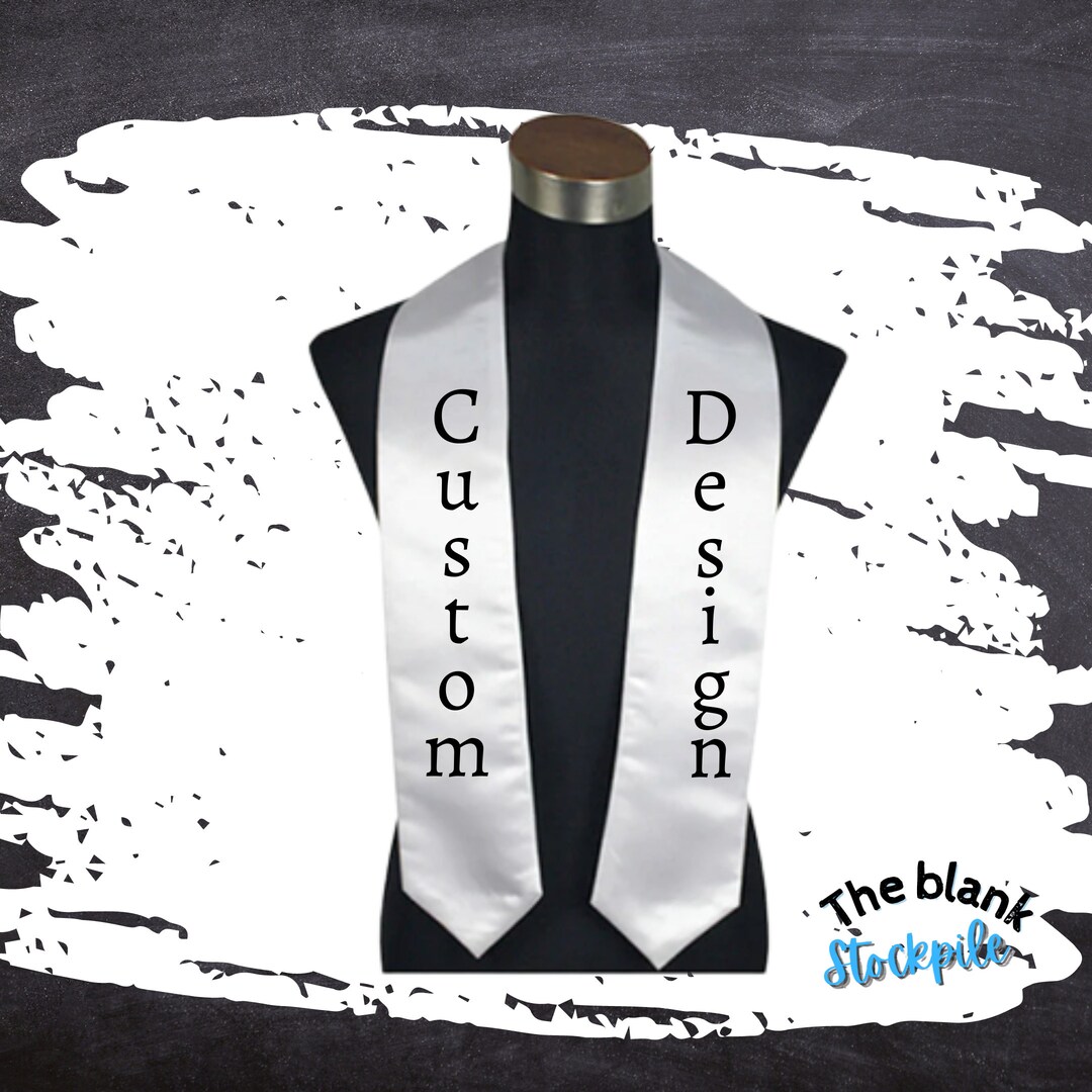 Design Your Own Graduation Stole Custom Embroidered Satin - Etsy