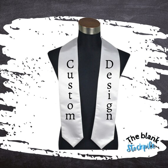 Custom Graduation Stole Create Your Own Fashion Accessory 2 - Etsy