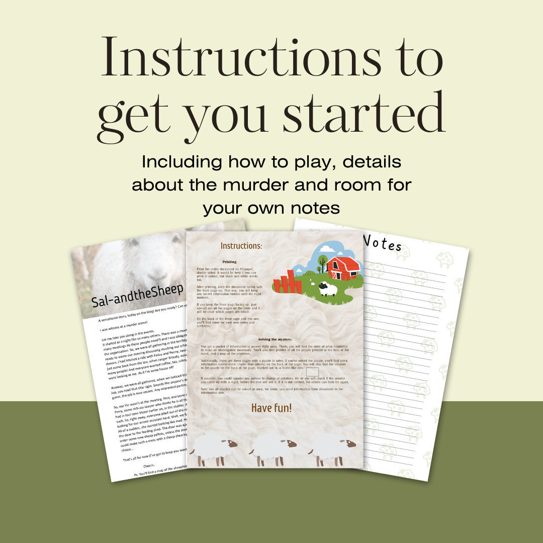 Printable Murder Mystery Bleating Murder Cozy Crime Instant Download - Etsy