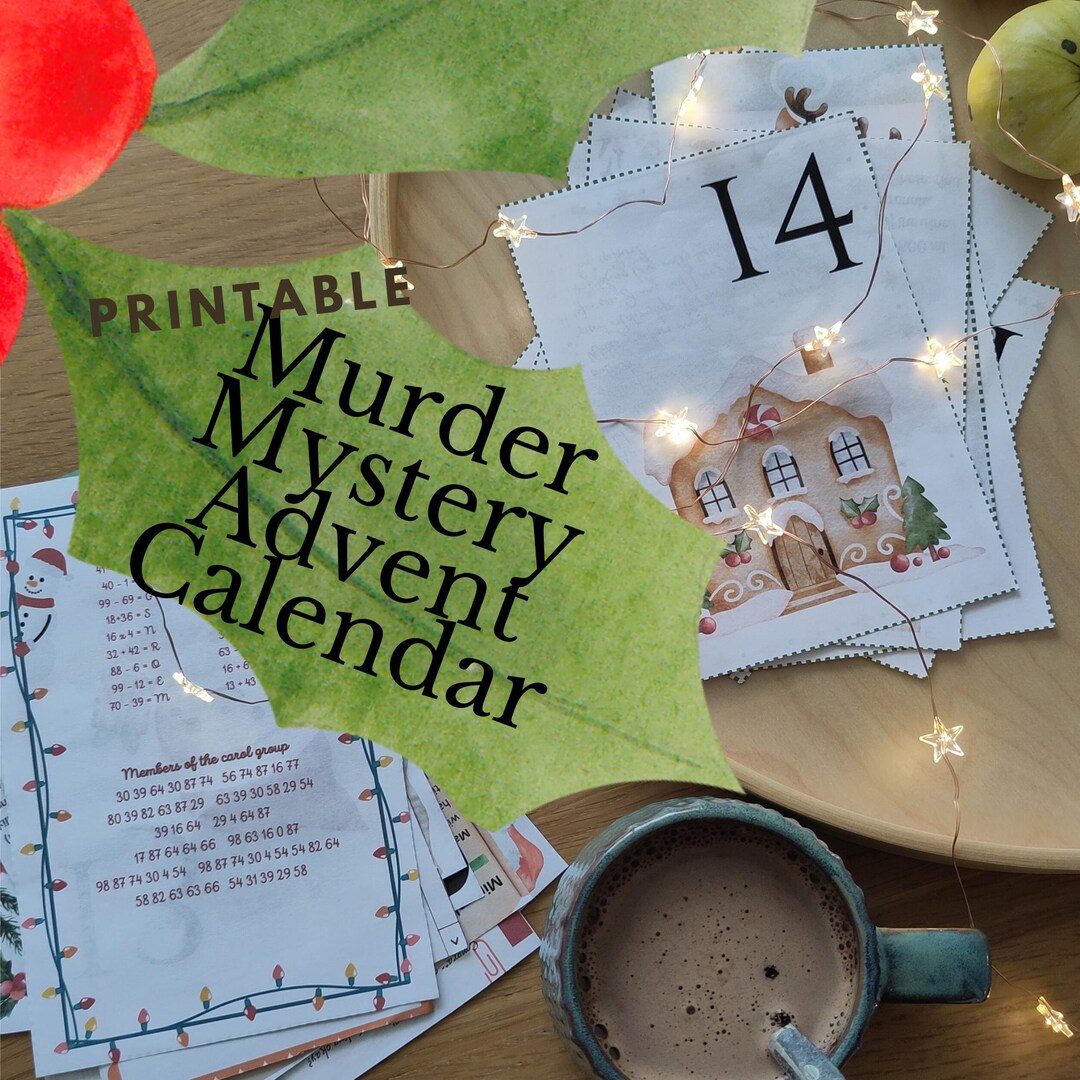 Printable Detective Advent Calendar - the Killed Caroller - Etsy