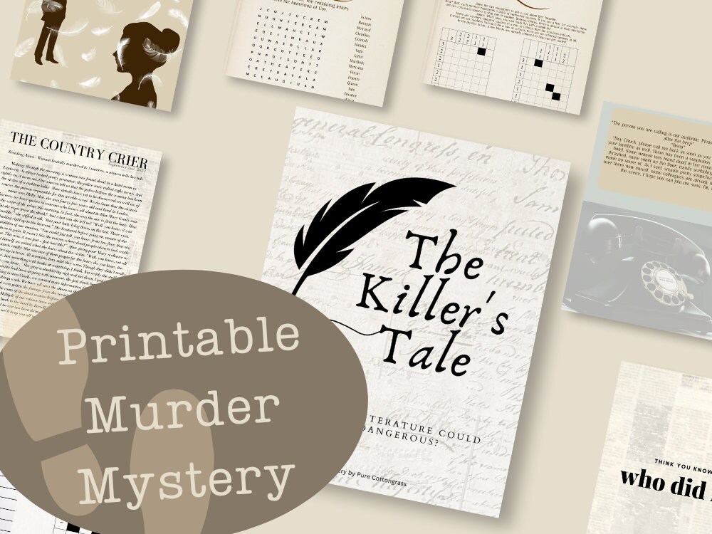 The Killer's Tale - Printable Murder Mystery Game - Cozy Crime ...