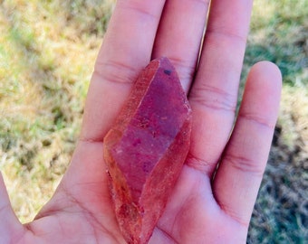 Red Quartz Crystal | Etsy