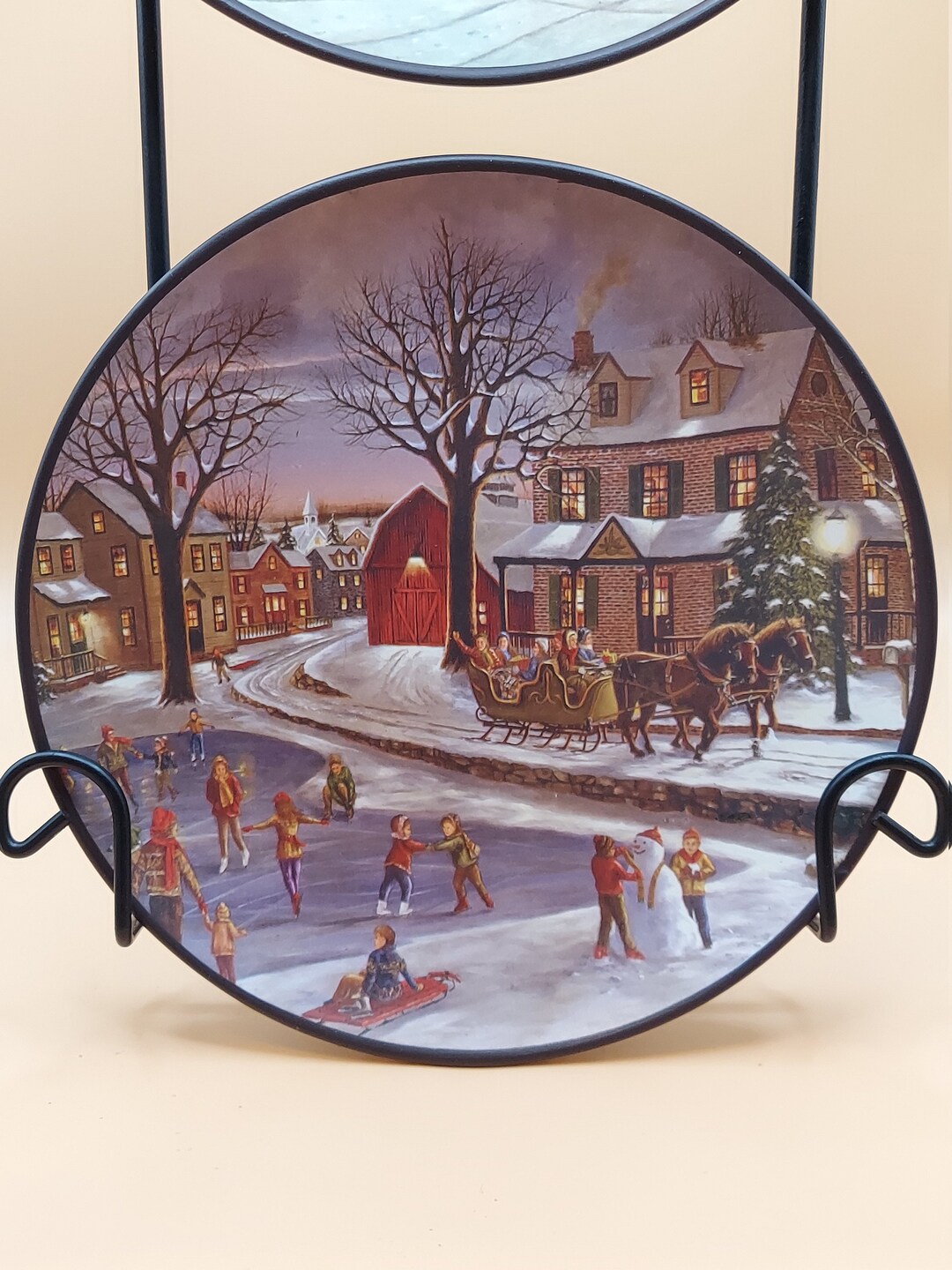 Crazy Mountain Brand Winter Scene Plates - Etsy