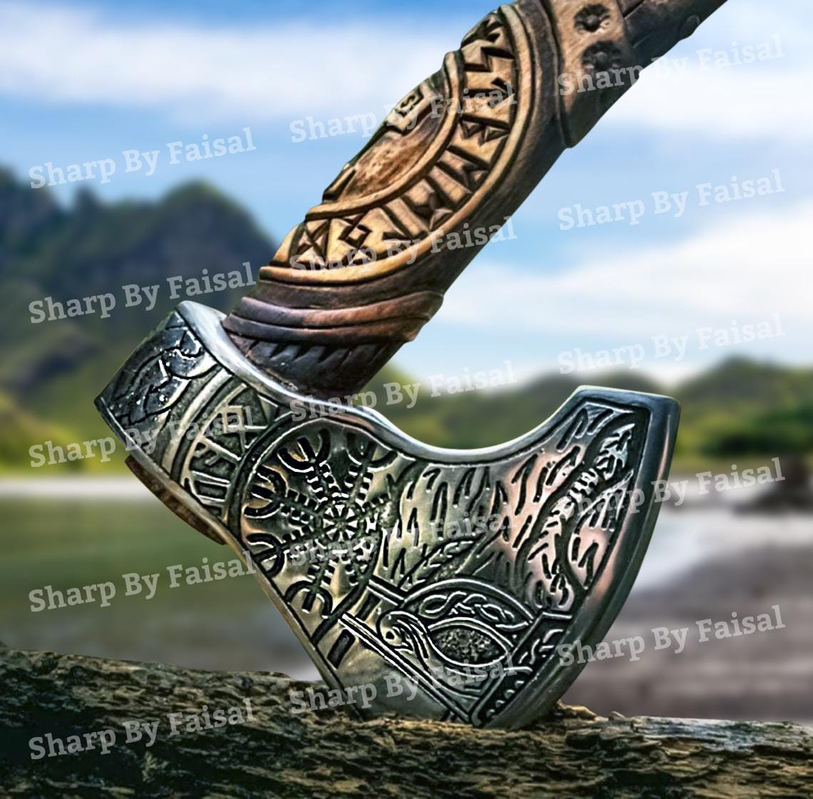 Personalized Hand Forged Viking Axe, Custom Made Viking Gifts for ...
