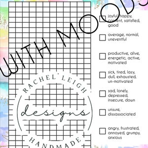 Blank Mood Tracker Printable Printable Mood Tracker Mood Tracker Bullet ...