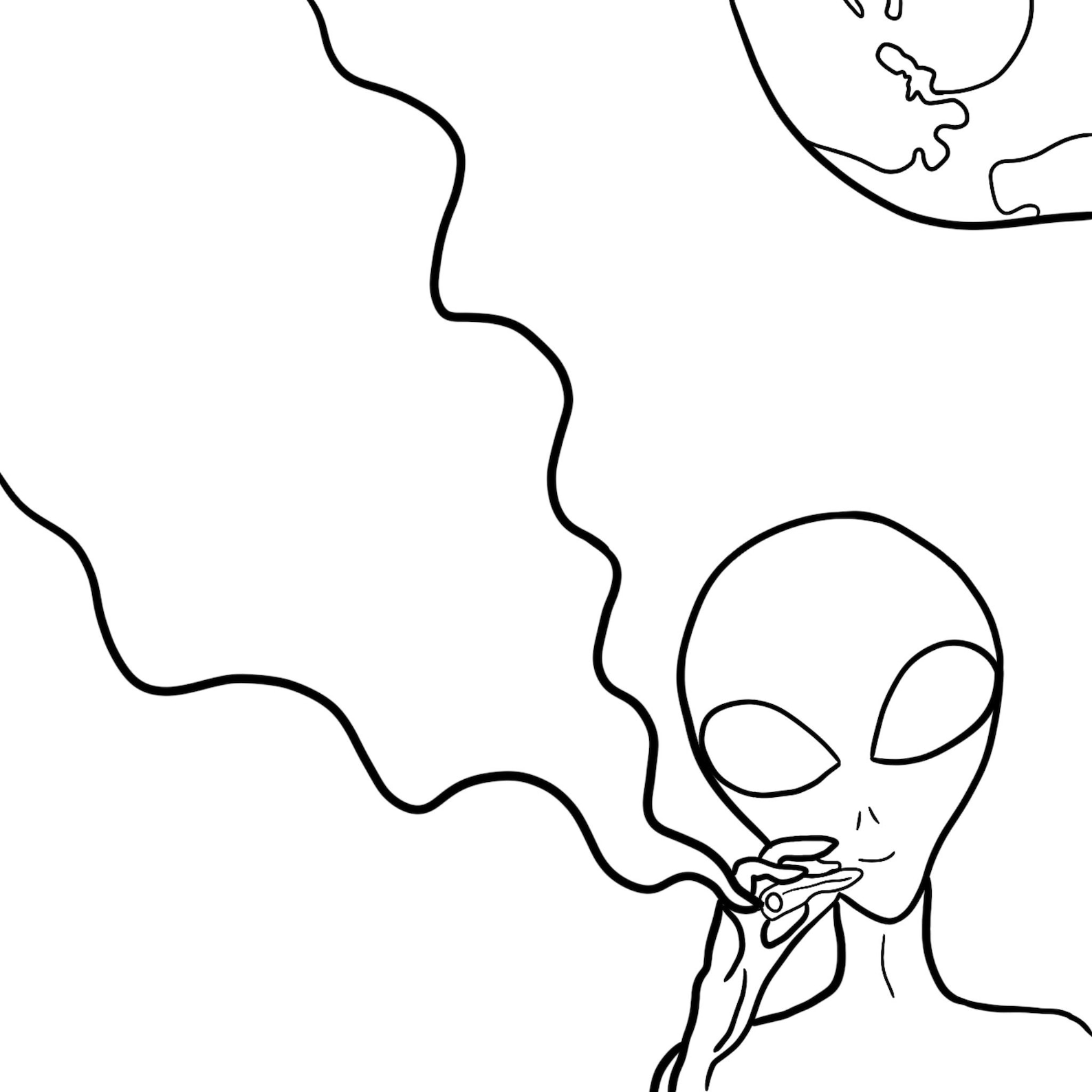 Digital Drawing/digital Download/coloring Page/ Smoke and Draw/ Sip and ...