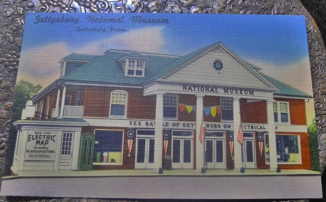 Gettysburg National Museum, Gettysburg, Pa. Linen Finish Post Card ...