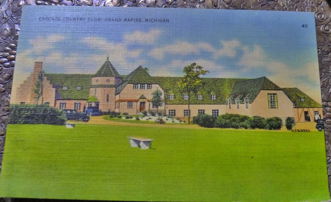 Cascade Country Club, Grand Rapids, Michigan. Linen Finish Post Card ...